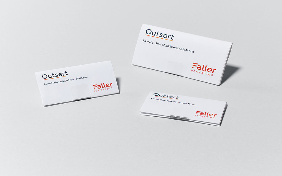 Outsert with parallel and cross folding – Faller Packaging