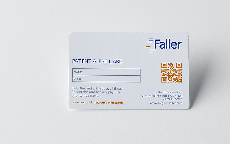 Patient Cards – Faller Packaging