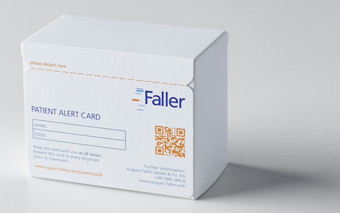 Patient Cards – Faller Packaging
