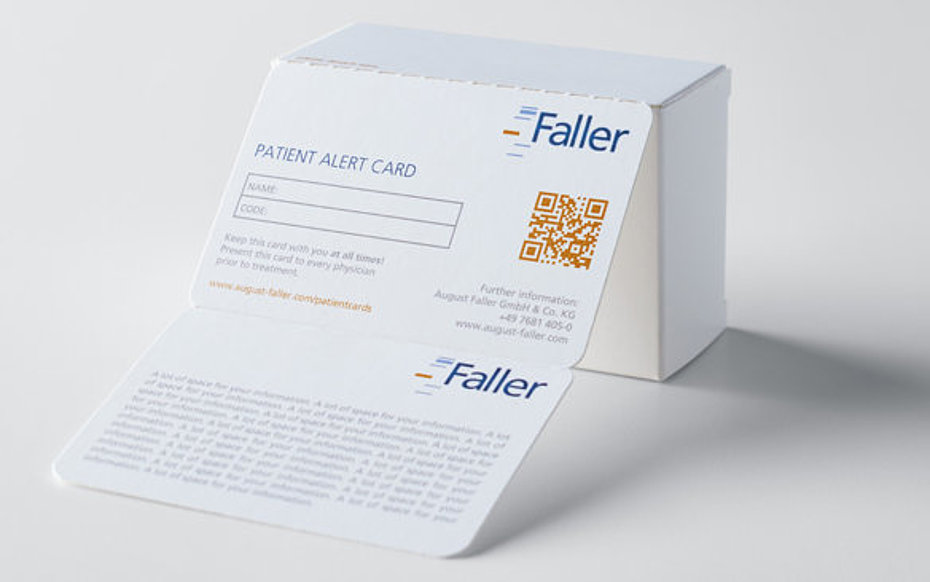 Patient Cards – Faller Packaging