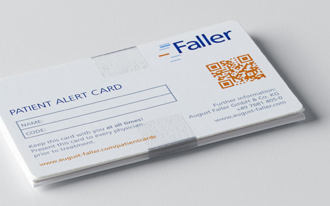 Patient Cards – Faller Packaging