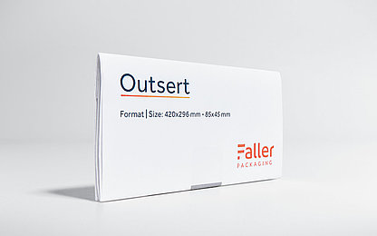 Outsert with parallel and cross folding – Faller Packaging
