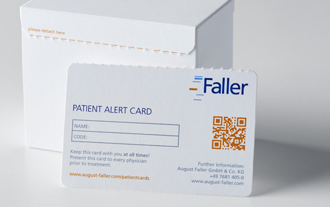 Patient Cards – Faller Packaging